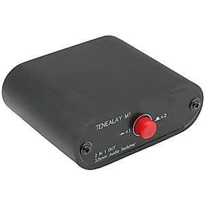 M1 2 in 1 Out 3.5mm Stereo Audio Switch aux switcher Speaker selector Splitter Box