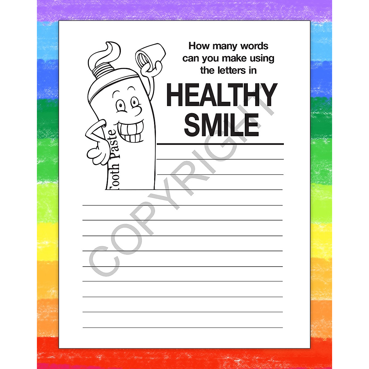 ZOCO - Always Have a Healthy Smile - Coloring Books (25 Bulk Pack, Without Crayons) - Dentist Toys for Kids - Dental Office Gifts