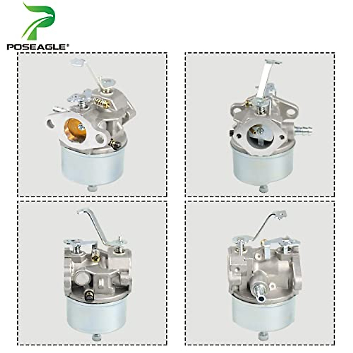 POSEAGLE 632230 Carburetor with 30604 Air Cleaner Replaces 632230, 632272, 632631, 631067, 631067A, 631828, 632235 for Tecumseh H30, H50, H60, HH60, HH70 Engines