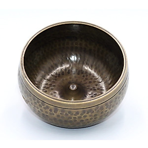 Tibetan Hand Hammered LINGAM Singing Bowl Set- For Meditation, Yoga, Sound Therapy, Spiritual Healing, Prayer, Mind and Body Relaxation