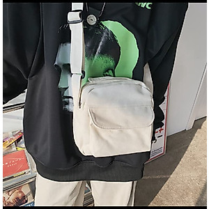 RICHTRUE Canvas Purse Small Crossbody Bag Mens Bag Purses for Women Crossbody Bag Aesthetic Purse Grunge Bag (Purple)