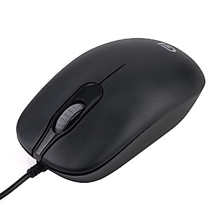SGIN USB Wired Mouse, 1000 DPI for Computer, Laptop, PC, Comfortabe Design for Right or Left-Hand Users Reduces Muscle Strain, Black