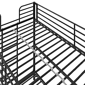 DHP Daven Easy Assembly Kids Bunk Bed, Twin Over Full, Black