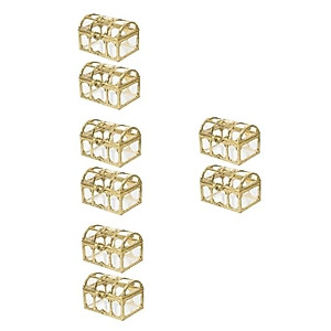 FAVOMOTO 4sets Pirate Treasure Chest Wontagr Hand Pirate Chest Pool Toy Favors Jewelry Storage Trunks Treasure Chest for Prizes Small Treasure Clear Diver Stpragd Decor Gems 2pcs*4