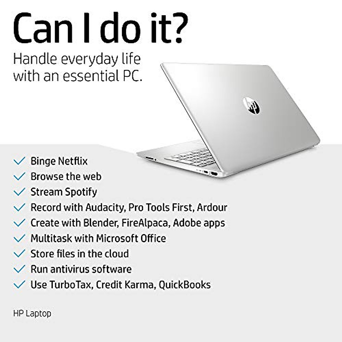 HP 15-dy1036nr 10th Gen Intel Core i5-1035G1, 15.6-Inch FHD Laptop, Natural Silver