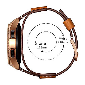 Balerion Cuff Genuine Leather Watch band,Compatible with Samsung Galaxy Watch 6/5/ 4,Galaxy watch3 41mm,Galaxy watch 42mm,Gear Sport and other standard 20mm band width watch,Brown