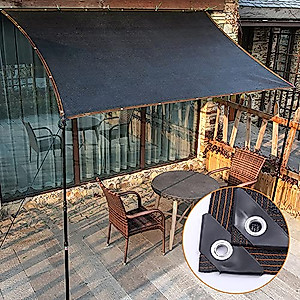 Militwo 70% or 50% Black Shade Cloth, Resistant Sun Shade Net Mesh Tarp,Shade Garden Reinforced Grommets Shade Trap with, for Plant Cover, Greenhouse, Patio, Tomatoes, Chicken Coop, Barn Kennel