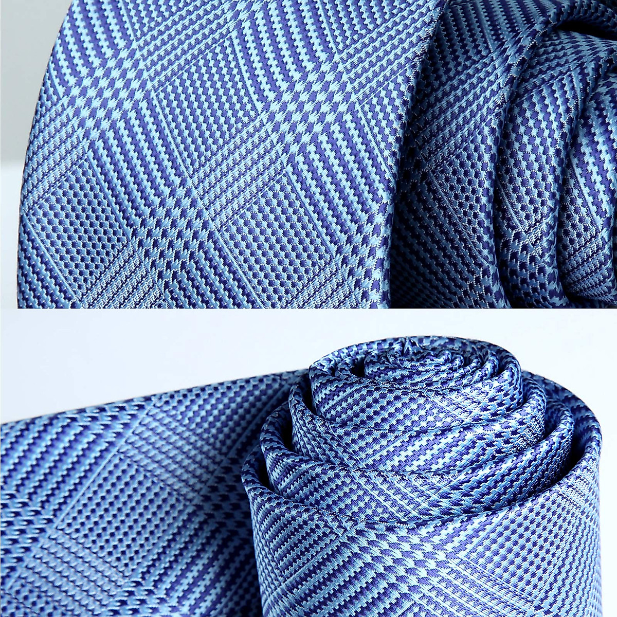 HISDERN Lot 5 PCS Classic Men's Silk Tie Set Necktie & Pocket Square with Gift Box,T5-s5,One Size