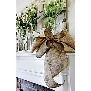 LaRibbons 3" Wide Burlap Fabric Craft Ribbon 10 Yards, 01 Tan