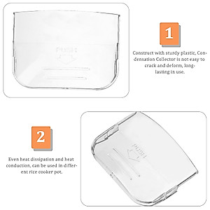 FELTECHELECTR 5pcs Rice Cooker Water Box Plastic Drinking Glasses Clear Drinking Cups Clear Plastic Cup Transparency Condensation Collector Rice Cooker Accessories Plastic Water Collectors