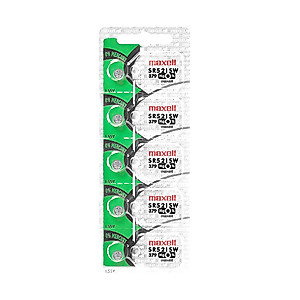 Maxell SR521SW 1.55V Silver Oxide Battery (5Pcs per Pack)
