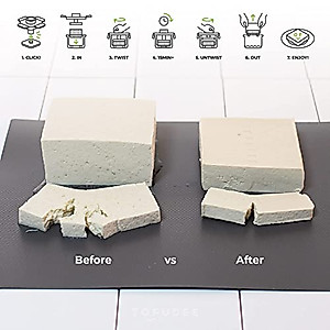 TOFUDEE Tofu Press With Auto IntelliSpring. Patent Adjustable Vegan Tofu Presser for Speed up Draining Water from All Types of Pressed Tofu without Crack