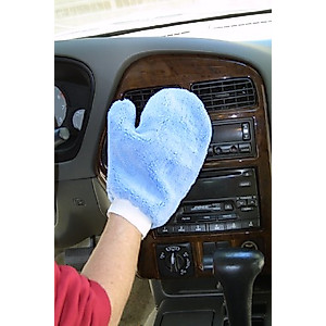 Eurow Microfiber Terry Weave Mitt with Thumb (2-Pack)