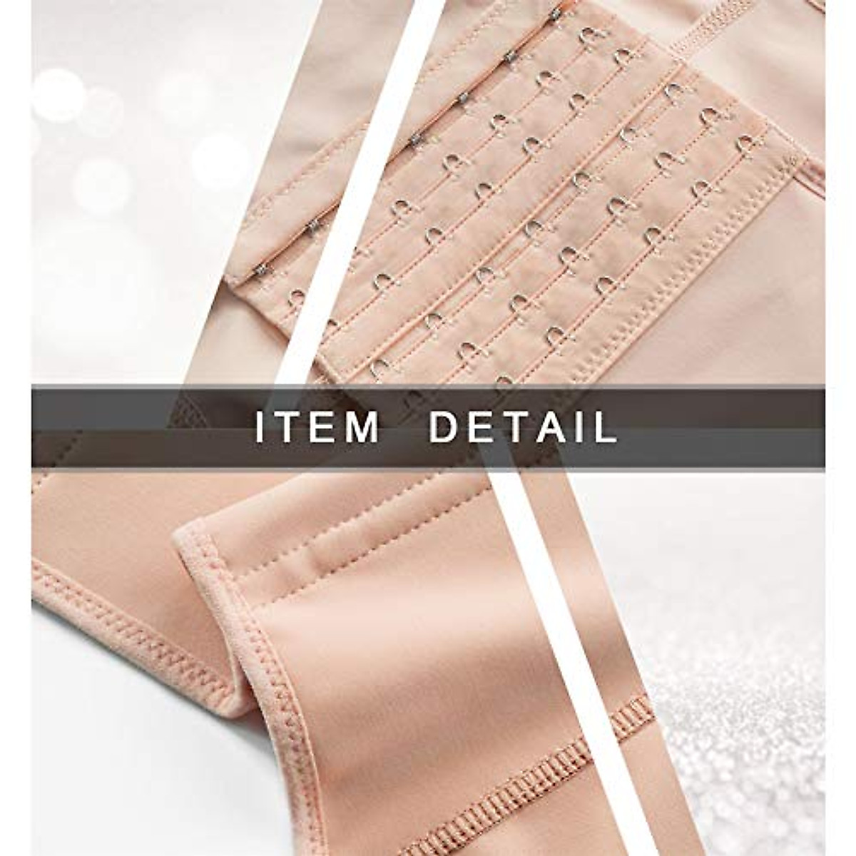 BRABIC 2 in 1 Postpartum Belly Wrap Girdle Pelvis Belt Waist Trainer Tummy Control Shapewear for Women (Beige, L)