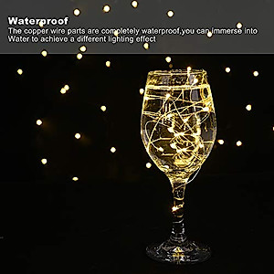 LEDIKON 24 Pack Led Fairy Lights Battery Operated,3.3ft 20 LED Silver Wire Warm White Firefly Lights,Waterproof Mini Led String Lights for Wedding Party Mason Jars Centerpieces Table Decor