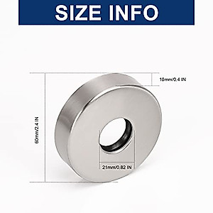 NearMoon Shower Arm Flange, Stainless Steel Replacement Escutcheon Cover Plate for Universal Standard ShowerHead Arm (2.4 Inch, Brushed Nickel)