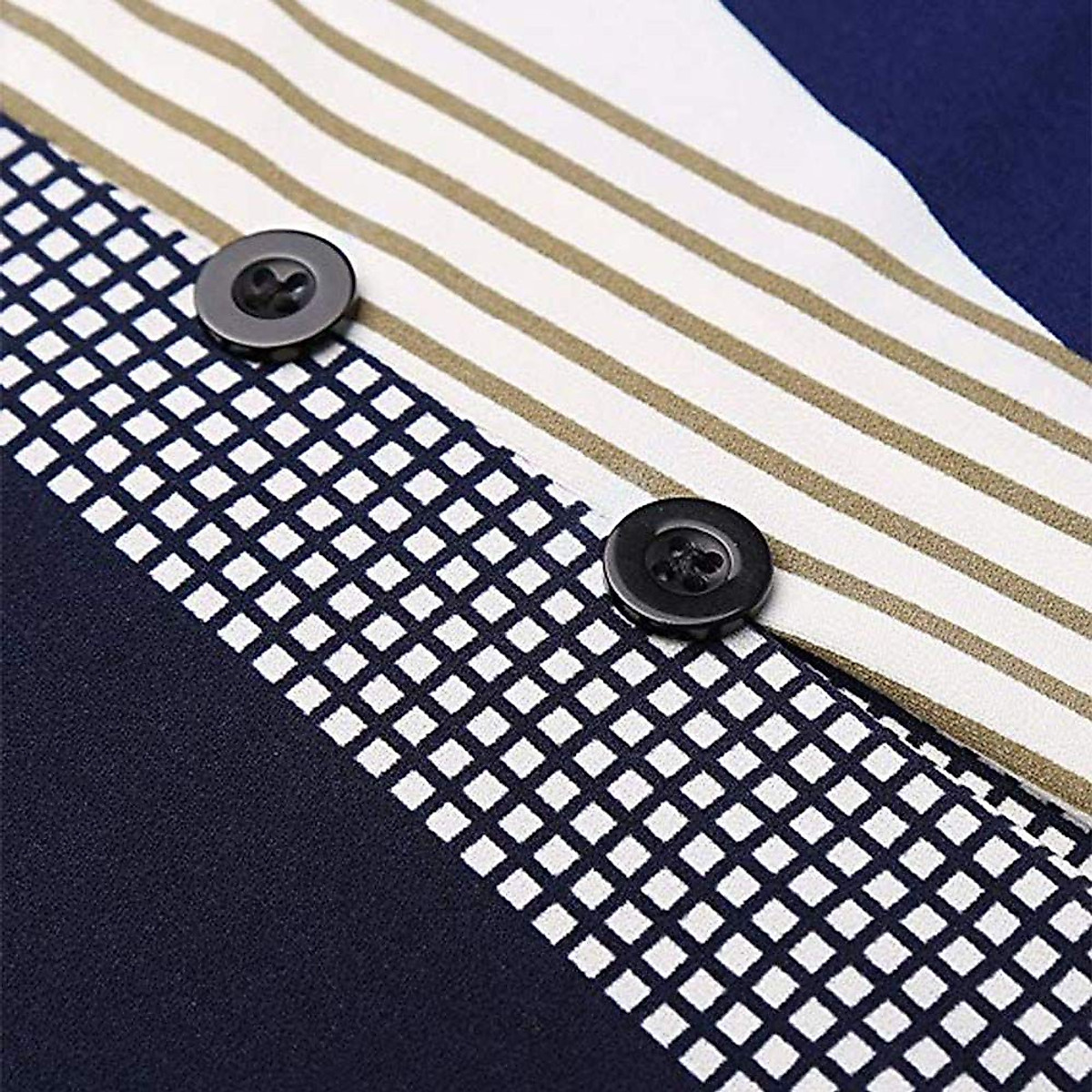 Aniywn Ladies Floral Printed Pullover Blouse Women's T-Shirt 3/4 Sleeve Plus Size Round Neck Tunic Top Blue