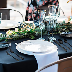 30-Piece Black Silverware Set, Blingco Black Flatware Set for 6, Food-Grade Stainless Steel Cutlery Set, Tableware Eating Utensils with Gift Box for Home Restaurant, Mirror Polished, Dishwasher Safe