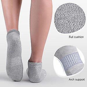 Felicigeely Ankle Socks Athletic Running Socks Low Cut Sport Socks Breathable Cushioned Tab Socks for Men Women 6 Pairs