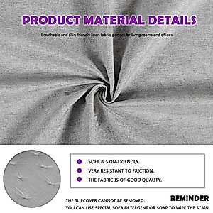 TYBOATLE 62" W Loveseat Sofa w/ 2 USB Charger Ports and 2 Cupholders, Mid-Century Modern Tufted Linen Fabric Small Love Seat Couches for Compact Living Room, Bedroom, Apartment, Dorm (Light Grey)