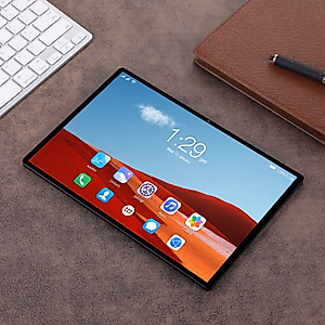 10.1 Inch 2 in 1 Tablet, Octa Core Processor 5G WiFi Tablet, 8GB RAM 256GB ROM 4G Cellular Tablet with Keyboard for Office, Business, Gaming 100‑240V Black (US Plug)