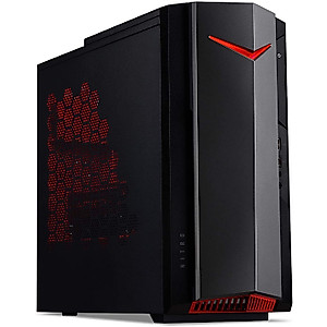 acer 2023 Nitro 50 Gaming Desktop Intel 8-Core i7-11700 32GB RAM 1TB PCIe SSD 2TB HDD NVIDIA GTX 1650 Super GDDR6 4GB HDMI DP DVI-D USB-C WiFi AX BT RJ-45 Windows 11 Home w/RE USB Drive