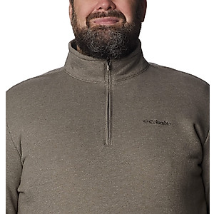 Columbia Men's Great Hart Mountain III Half Zip, Boulder Heather, Large