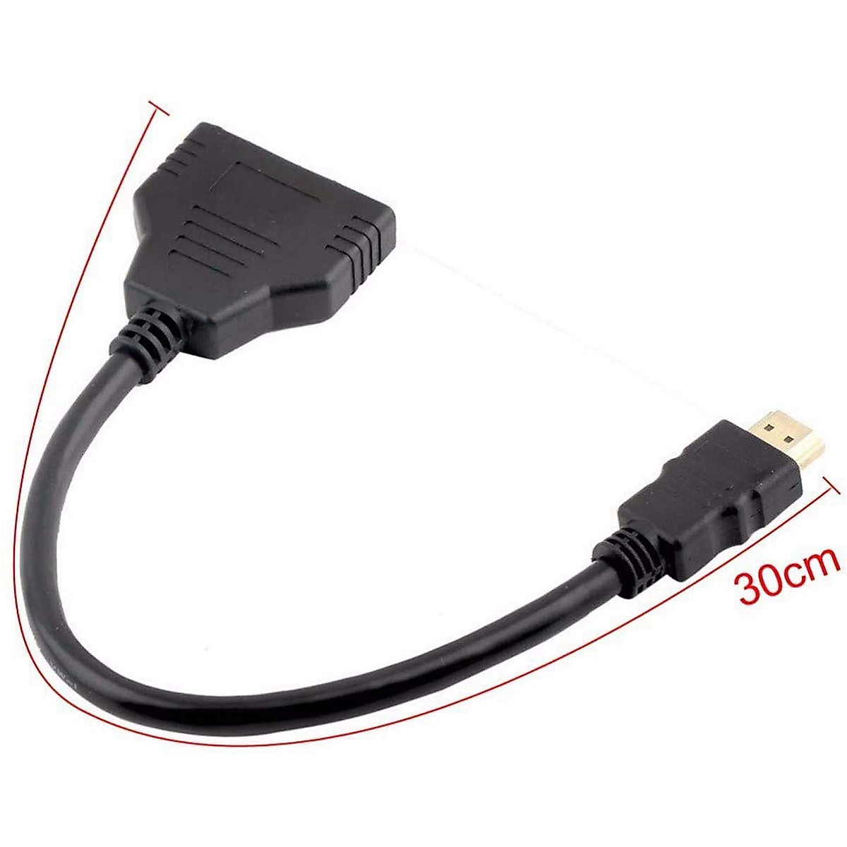 SENGKOB HDMI Splitter Adapter Cable, 1080P to Dual HDMI Female, Supports Two TVs at the Same Time