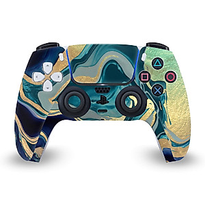 Head Case Designs Officially Licensed Monika Strigel Indigo Art Mix Vinyl Faceplate Sticker Gaming Skin Case Cover Compatible with Sony Playstation 5 PS5 DualSense Controller