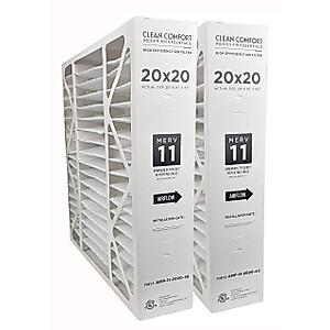 Clean Comfort AMP-11-2020-45 (2-Pack) - 20" x 20" x 4.5" Media Air Filter, MERV 11