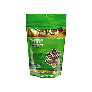 Real Meat Air-Dried Jerky Treats, Free-Range, All-Natural (Beef, 12oz)