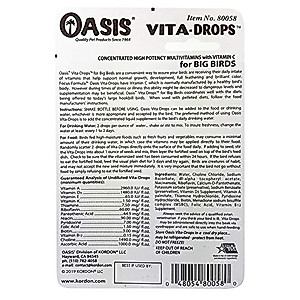 Oasis 3 Pack of Vita Drops for Big Birds, 2 Ounces Each
