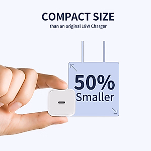 iWALK Leopard 20W USB C Charging Block, Fast Charging Wall Charger Adapter Compact Compatible with iPhone 14/13/12/12 Pro Max/12 Pro/12mini/, iPad Pro, AirPods Pro