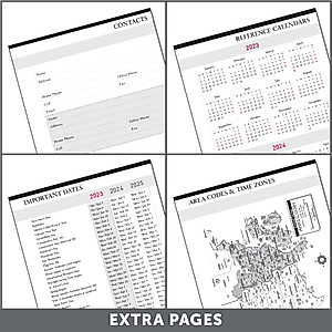 2023-2024 Office Depot® Brand 14-Month Weekly/Monthly Academic Planner, Vertical Format, 7-1/2" x 9", 30% Recycled, Black, July 2023 to August 2024
