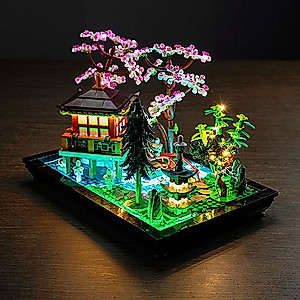 BrickBling LED Light for Lego Tranquil Garden 10315 Building Set (Model Not Included), Remote Control Version Lighting for Lego Zen Garden