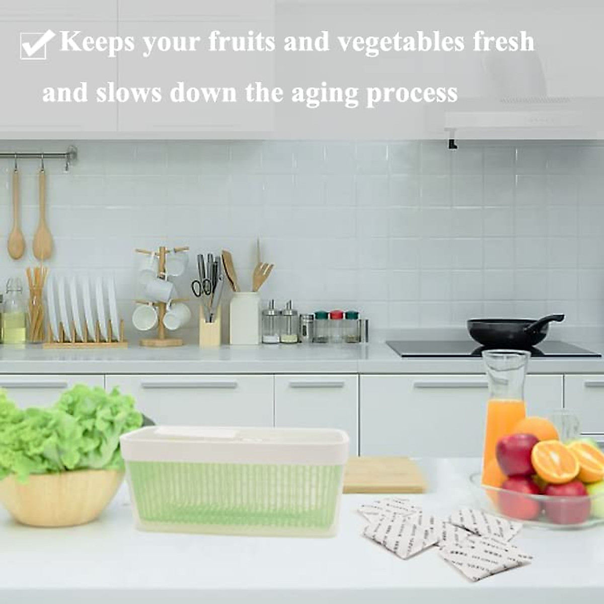 xcivi 12 Pack Produce Preserver Filter Refills for OXO Good Grips GreenSaver Produce Keeper, Extends The Life of Your Fruits and Veggies and Keep Them Fresh Longer