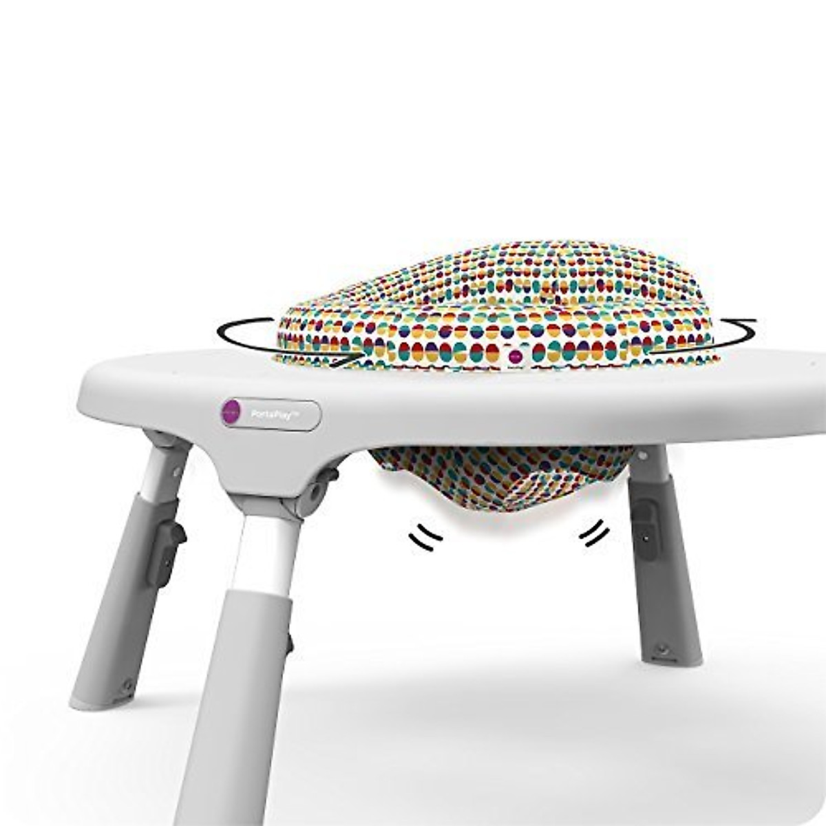 Oribel PortaPlay Baby Activity Center: Development Focused Toys. Foldable, Portable, and Transforms to a Play Table, Unisex (Wonderland Adventure, Gray)