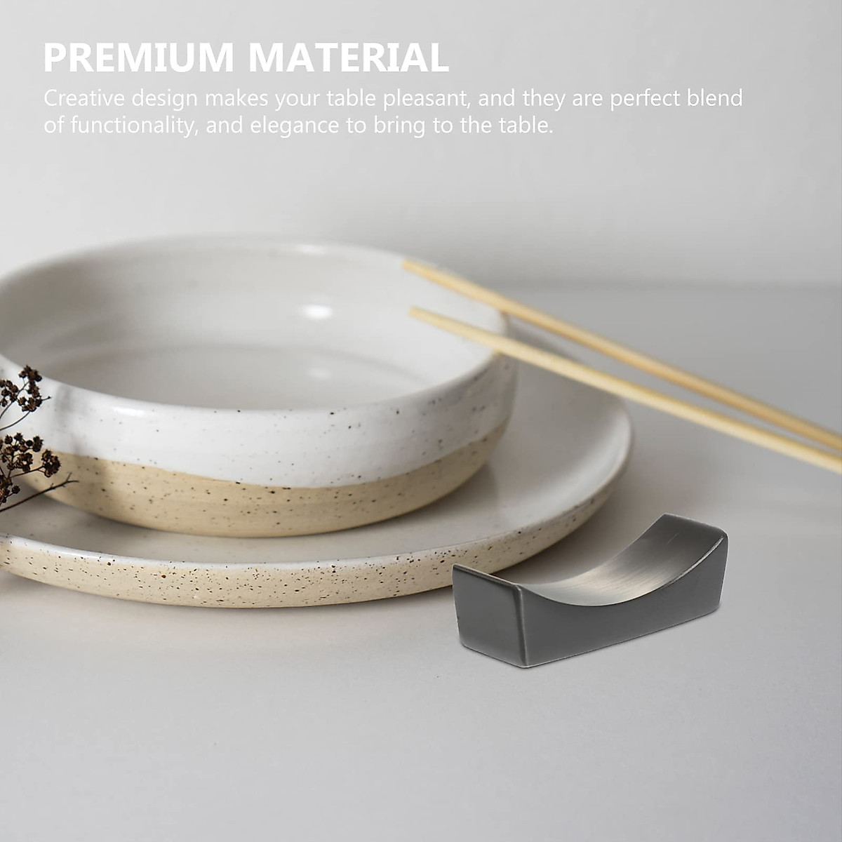 YARNOW 2pcs Stainless Steel Chopstick Rest Chopsticks Fork Holder Rest Holder Metal Spoon Stand And Fork Rest Metal Chopstick Rest Table Forks Holders Tableware Coffee 304 Stainless Steel