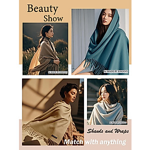 MBJ Shawls and Wraps Elegant Cashmere Scarfs for Women Stylish Warm Blanket Solid Winter Scarves ONESIZE LILAC