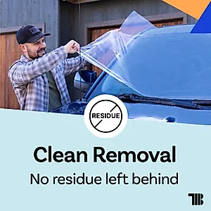 Crash Wrap, 36 inch x 100 feet, Clear Collision Wrap for Damaged Vehicles & Car Windows, Removes Cleanly, Made in America