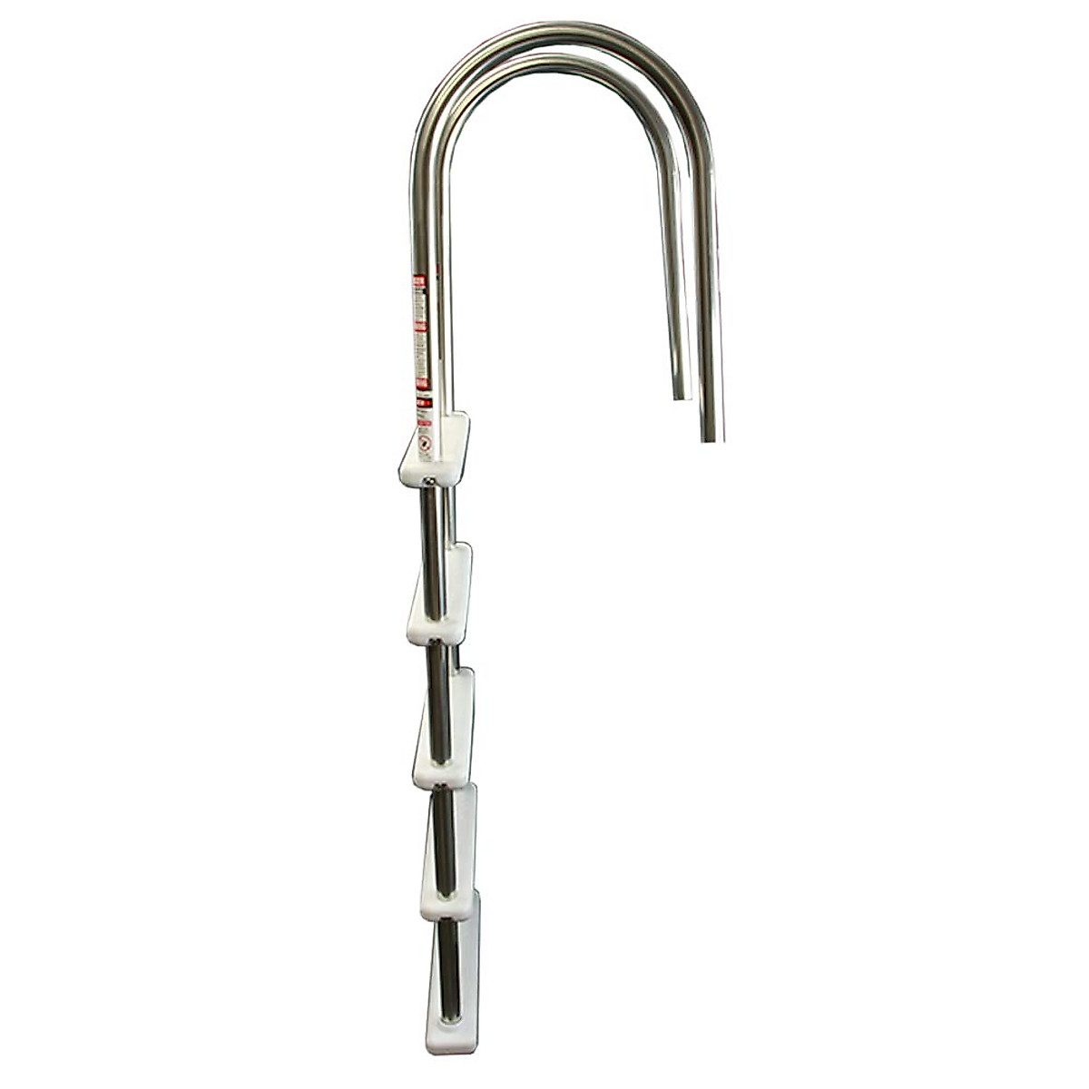 Aqua Select Stainless Steel in-Pool Ladder with Resin Steps | Stainless Steel Handrails | Fit Up to 54-in Deep Pools | 225 Lb Capacity