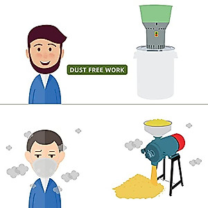 EVERYGROW Grain Mill Grinder Electric, Grain Grinder Mill, Corn Grinder Electric, Wheat Grinder, Brew Mill, 13.2 Gallons (50L)