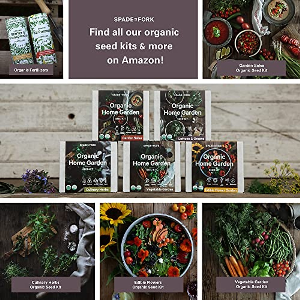 Organic Indoor Lettuce & Greens Garden Starter Kit - Certified USDA Organic Non GMO - Includes Spinach, Kale, Red Romaine, Loose Leaf Lettuce Seeds for Planting, Potting Soil, Peat Pots