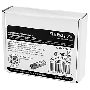 StarTech HP J4858C Compatible Transceiver Module Gigabit Fiber SFP 0.5" x 0.6" x 2.2"