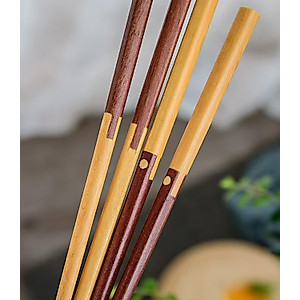 Custom Sandalwood Chopsticks, Engraved With Personalized Names Classic Japanese Style Wood Chop Sticks Set For Chinese Theme Wedding, Housewarmings,Birthday Party Favors and Gifts