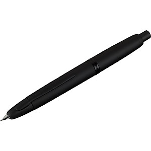 PILOT Vanishing Point Collection Refillable & Retractable Fountain Pen, Matte Black Barrel, Blue Ink, Fine Nib (60580)
