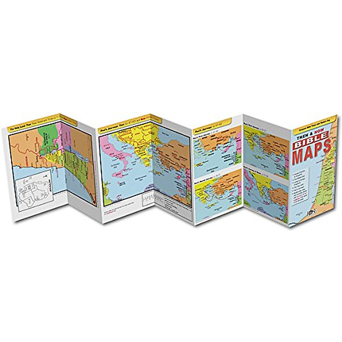Then and Now Bible Maps - Fold out Pamphlet