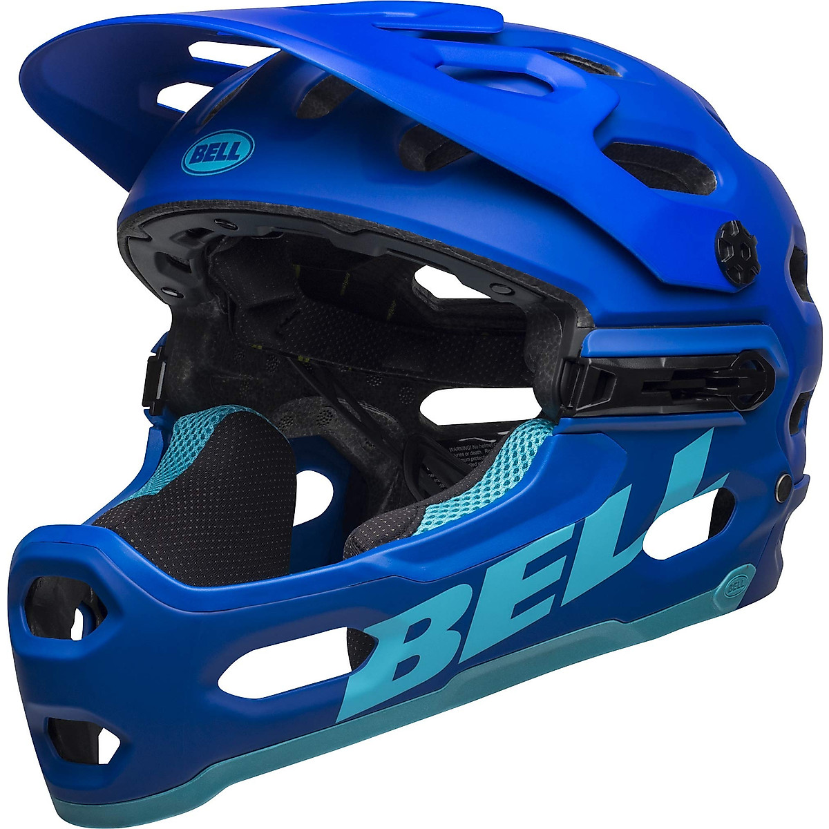 Bell Super 3R MIPS Adult Mountain Bike Helmet - Matte Blue/Bright Blue (2022), Large (58-62 cm)