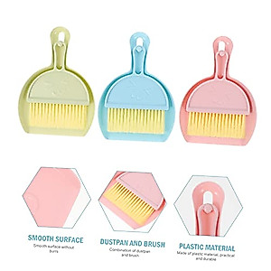 balacoo 15 Sets Hamster Cleaning Broom pan and Brush pet pan Hamster cage Dustpan Tabletop Brush Mini pan car Cleaning Accessories Hamster Accessories Kid Broom pp Rabbit Child Chinchilla