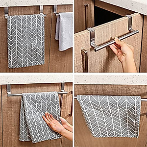 Stainless Steel Towel Rack Bathroom Towel Holder Stand Kitchen Cabinet Door Hanging Organizer Shelf Wall Mounted Towels Bar (1pcs)